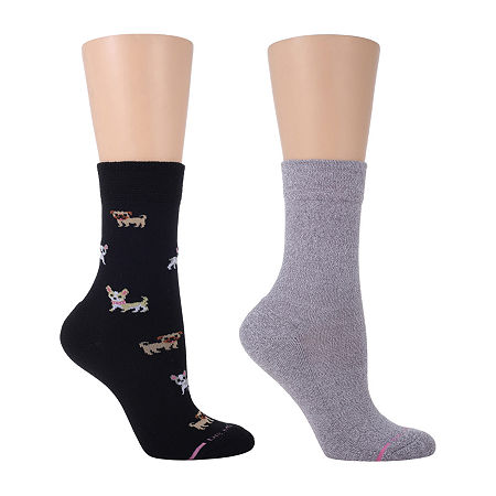 Click here for Womens Dr. Motion 2pk. Dogs Comfort Top Crew Socks prices