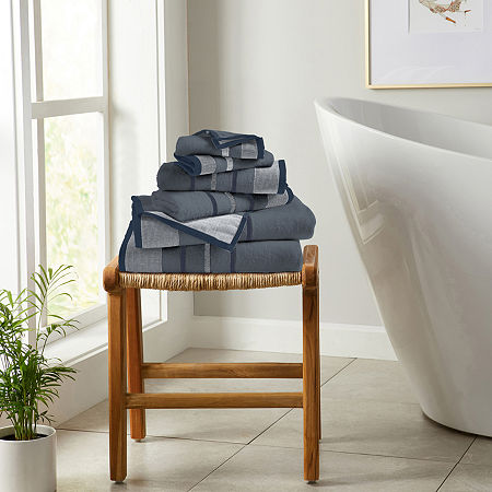Click here for Linery Decorative Stripe 6-pc. Quick Dry Bath Towe... prices
