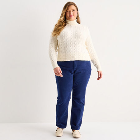 Click here for St. Johns Bay Womens Plus High Rise Wide Leg Cordu... prices