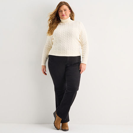 Click here for St. Johns Bay Womens Plus Mid Rise Bootcut Corduro... prices