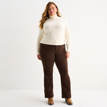 Click here for St. Johns Bay Womens Plus Mid Rise Bootcut Corduro... prices
