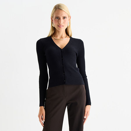 Click here for Worthington Womens Long Sleeve Button Open Front C... prices