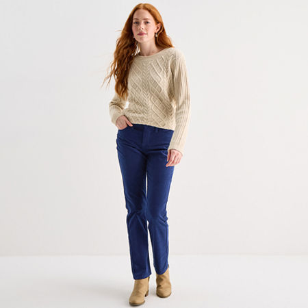 Click here for St. Johns Bay Womens Mid Rise Straight Corduroy Pa... prices
