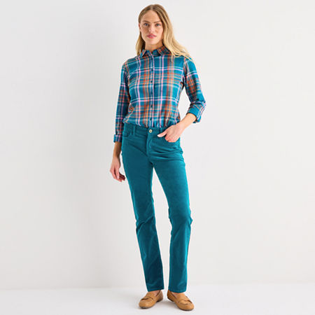 Click here for St. Johns Bay Womens Mid Rise Straight Corduroy Pa... prices