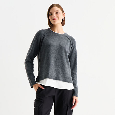 Click here for Stylus Womens Crew Neck Long Sleeve Pullover Sweat... prices