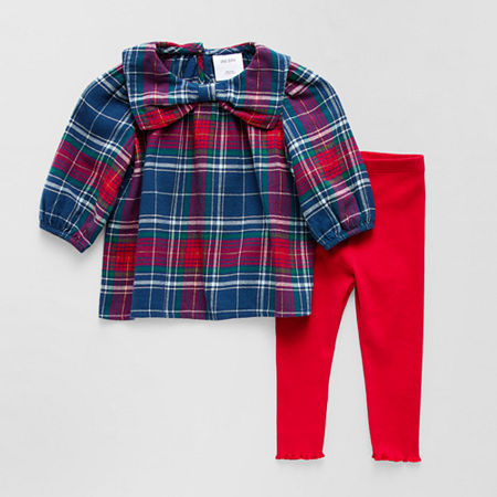 Okie Dokie Baby Girls 2-pc. Pant Set  3 Months  Blue