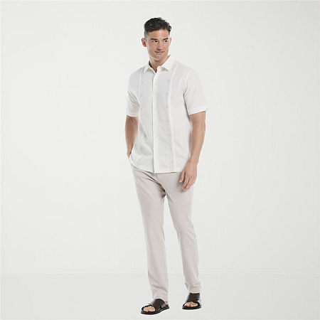 Cubavera Mens Linen-Blend Drawstring Pants - Island Fossil