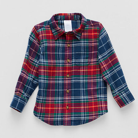 Click here for Okie Dokie Boys Long Sleeve Regular Fit Flannel Sh... prices