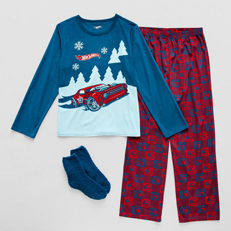 Click here for Holiday Little & Big Kid Boys Hot Wheels Crew Neck... prices