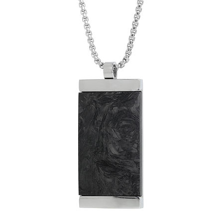 Click here for Mens Sterling Silver Dog Tag 24 Inch Pendant Neckl... prices