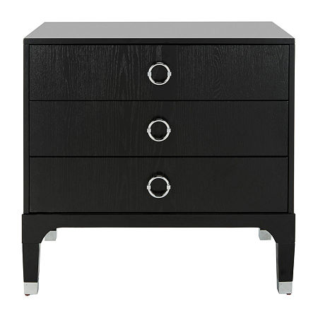 Click here for Lorna 3-Drawer Nightstand  One Size  Black prices
