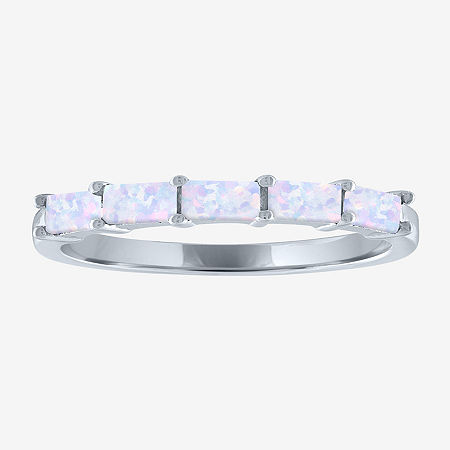 Click here for Gemstone Sterling Silver Stackable Ring  8  Opal prices