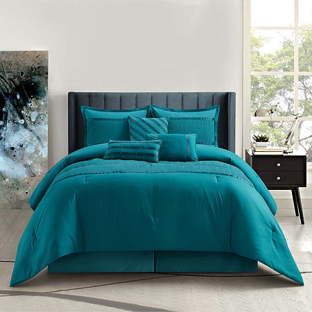 Closeout! Stratford Park Armani Reversible 7-Pc. Comforter Set  King - Teal