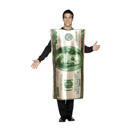 Click here for Unisex Adult 100 Dollar Bill Costume  Large  Green prices