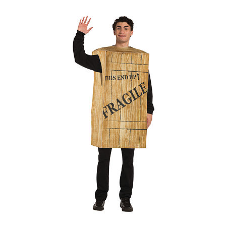 Click here for Unisex Adult Fragile Crate Costume  Large  Brown prices