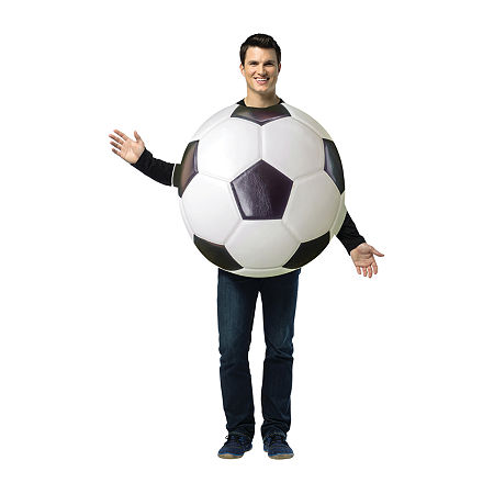 Click here for Unisex Adult Soccer Ball Costume  Large  White prices