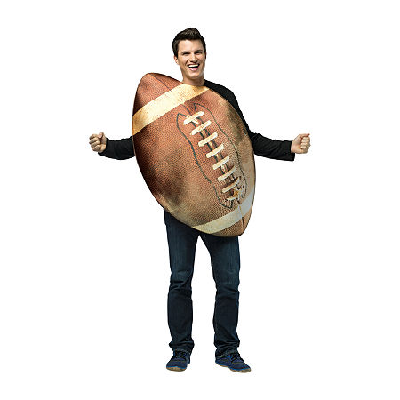 Click here for Mens Get Real Football Costume  Large  Brown prices