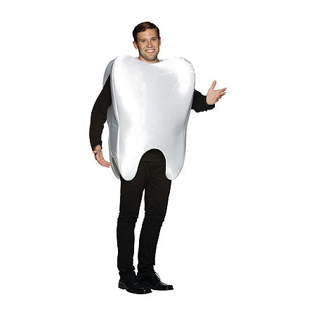 Click here for Unisex Adult Mr. Molar Costume  Large  White prices