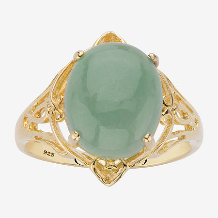 Click here for Womens Genuine Green Jade 14K Gold Over Silver Coc... prices
