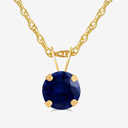 Click here for Womens Gemstone 10K Gold 6MM Round Pendant Necklac... prices