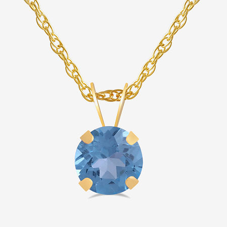 Click here for Womens Gemstone 10K Gold 6MM Round Pendant Necklac... prices