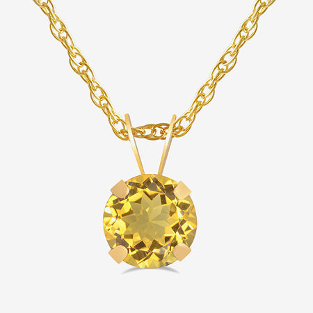 Click here for Womens Gemstone 10K Gold 6MM Round Pendant Necklac... prices