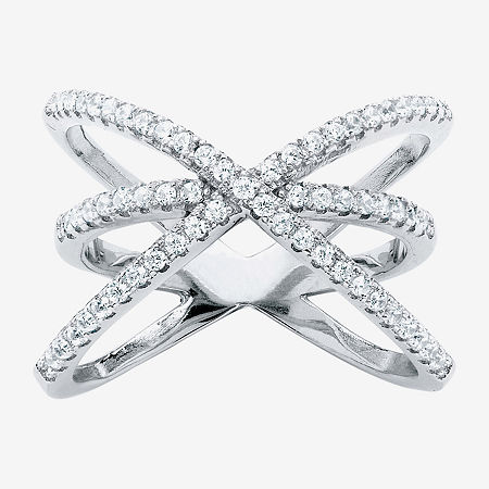 Click here for Diamonart Womens 1/2 CT. T.W. Cubic Zirconia Sterl... prices