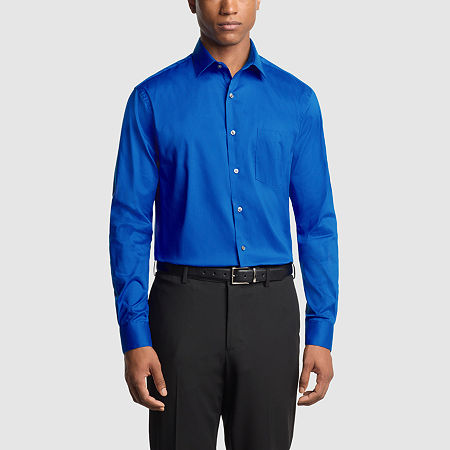 Van Heusen Mens Regular Fit Everyday Defense Dress Shirt - Lapis Blue