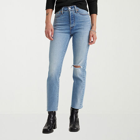 Levis Wedgie Straight Womens High Rise Straight Leg Jean  28  Blue