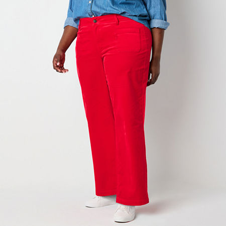Click here for St. Johns Bay Regular Fit Wide Leg Velvet Trouser-... prices