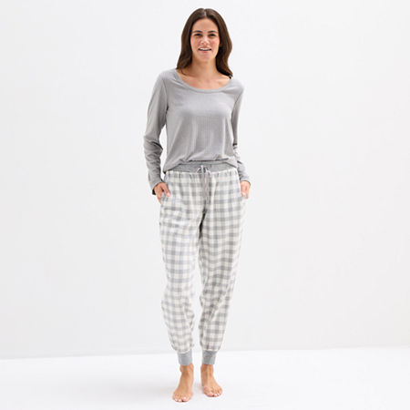 Click here for Sleep Chic Jogger Womens Flannel Pajama Pants  X-s... prices