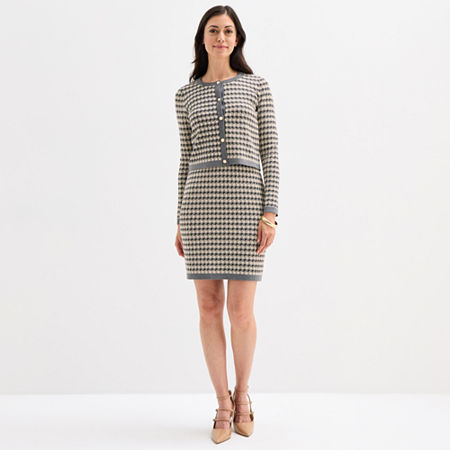 Click here for Melonie T Womens Long Sleeve Jacket Sweater Dress... prices