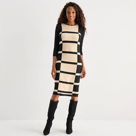 Click here for Danny & Nicole Womens 3/4 Sleeve Windowpane Sweate... prices
