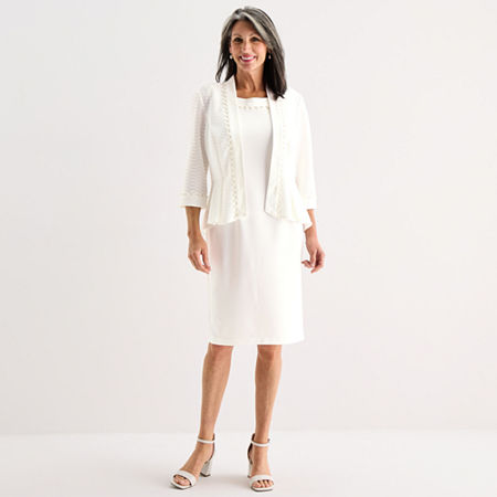 Click here for Maya Brooke Womens High-Low Jacket Dress  16  Whit... prices