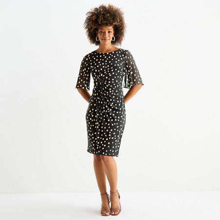Click here for Connected Womens Butterfly-Sleeve Sheath Dress - C... prices