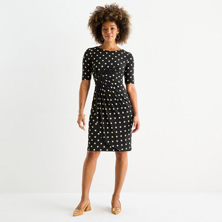 Click here for Connected Apparel Womens Short Sleeve Dots Sheath... prices