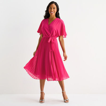Click here for Sandra Darren Womens Short Sleeve Midi Fit + Flare... prices
