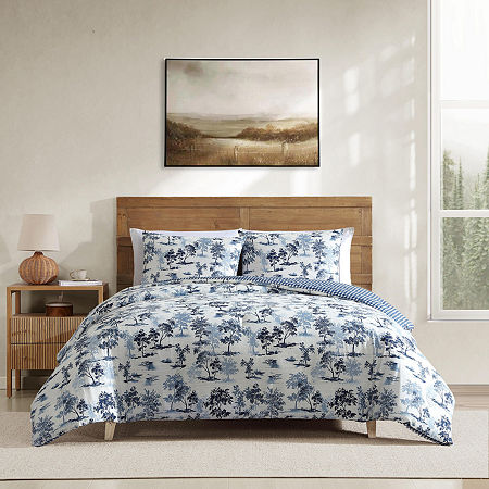 Eddie Bauer Vintage Forest Toile Reversible Comforter Sets