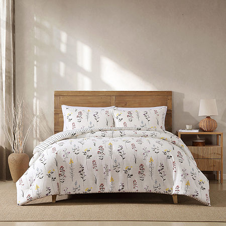 Eddie Bauer Wildflower Cotton Reversible 2-Pc. Comforter Set  Twin - Natural
