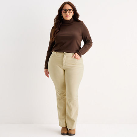 Click here for St. Johns Bay Womens Plus High Rise Wide Leg Cordu... prices