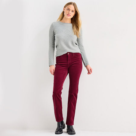 Click here for St. Johns Bay Womens Mid Rise Straight Corduroy Pa... prices