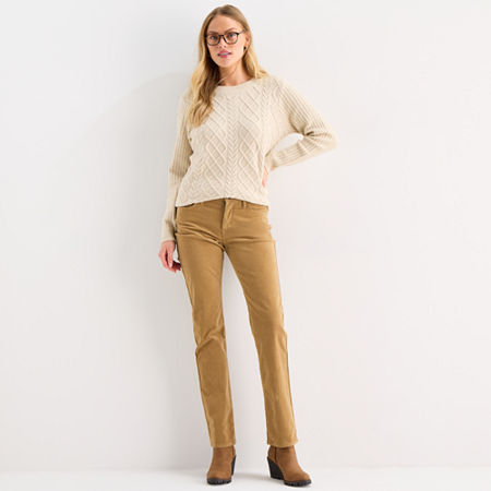 Click here for St. Johns Bay Womens Mid Rise Straight Corduroy Pa... prices
