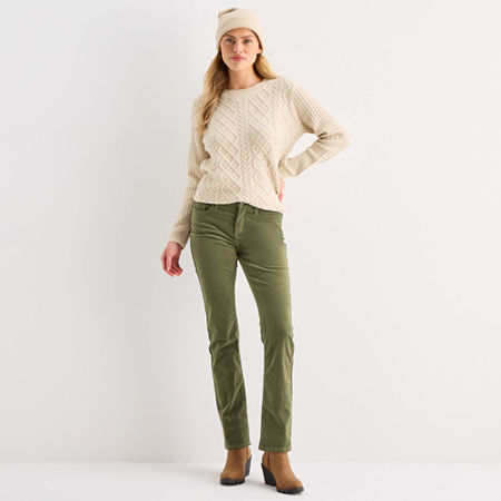Click here for St. Johns Bay Womens Mid Rise Straight Corduroy Pa... prices