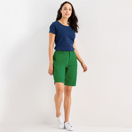 Click here for St. Johns Bay Womens 19 Mid Rise Bermuda Short  12... prices