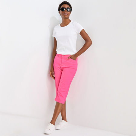 Click here for St. Johns Bay Womens Mid Rise Capri Pant  18  Pink prices