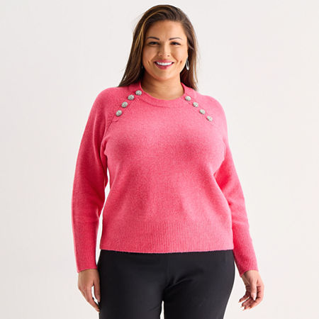 Click here for Liz Claiborne Plus Womens Crew Neck Long Sleeve Pu... prices