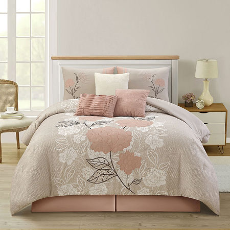 Stratford Park Cecilia 7-Piece Comforter Set  Queen - Blush