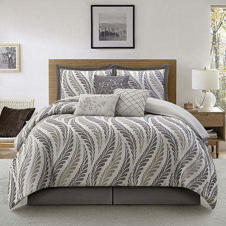 Stratford Park Carmen 7 Piece Comforter Set  California King - Taupe