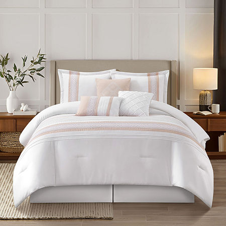Stratford Park Durango Stripes 7-Pc. Comforter Set  California King - Pink