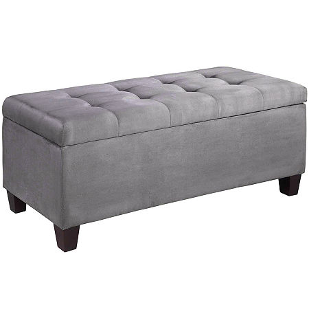 Click here for Presley Upholstered Shoe Storage Ottoman  One Size... prices